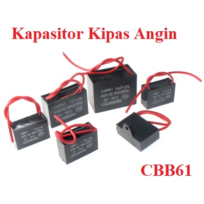 Jual Kapasitor Capasitor KOTAK Kipas Angin POMPA AIR CBB61 3UF 2.5UF 2UF 1.8UF 1.5UF 1.2UF 1UF ...