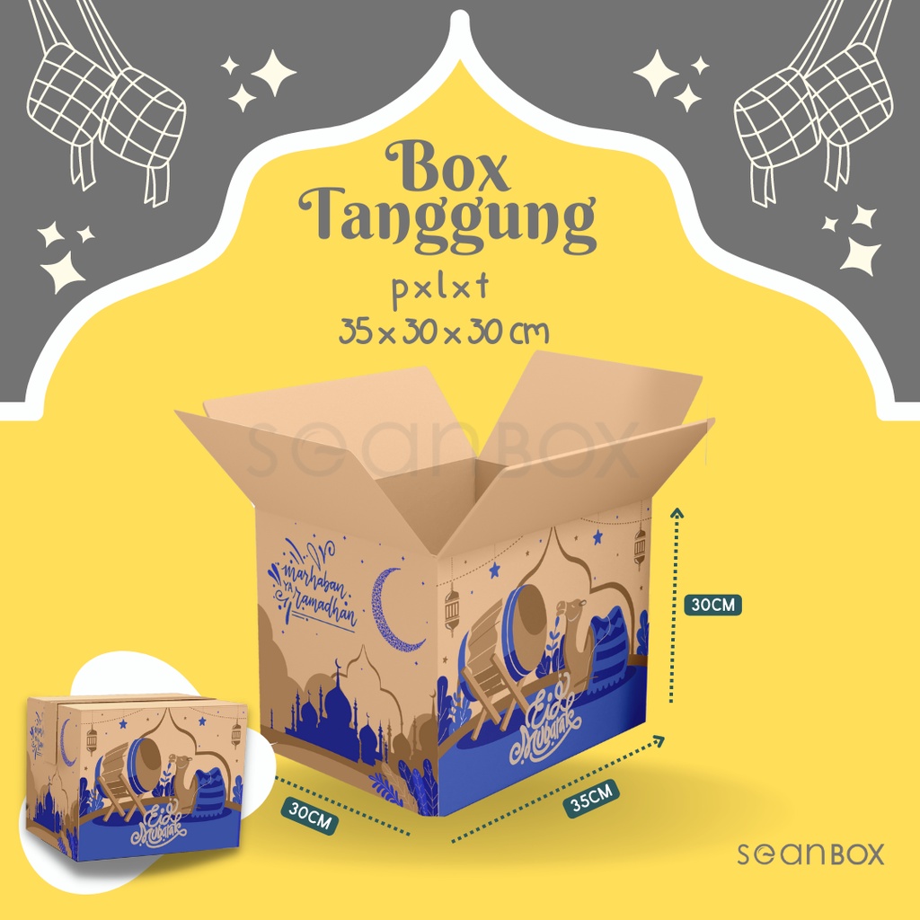 Jual BOX TANGGUNG COKLAT KARDUS / BOX PARCEL LEBARAN / DUS IDUL FITRI 35 x 30 x 30 | Shopee ...