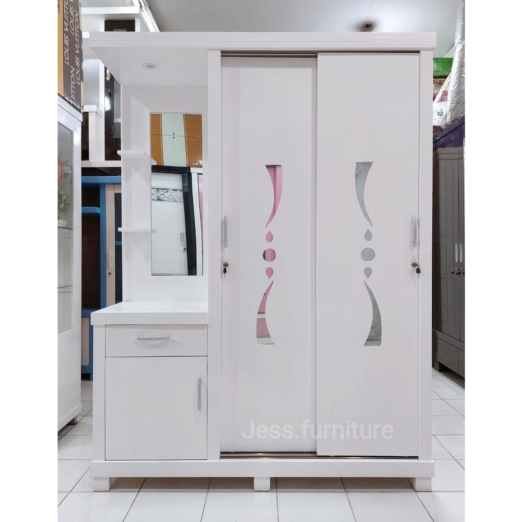 Jual Lemari Baju 2Pintu Sliding / Lemari Baju 2Pintu + Meja Rias ...