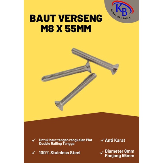 Jual Baut Verseng M8 x 5,5mm | Shopee Indonesia