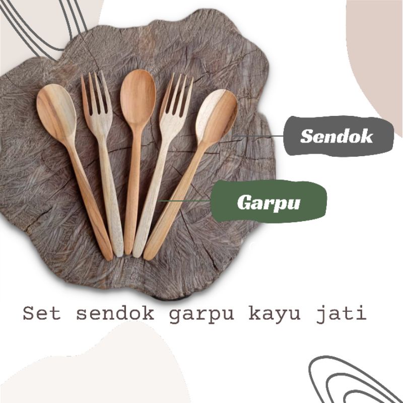 Jual Souvenir Sendok Pernikahan / Souvenir Sendok Garpu Kayu Jati Solid ...