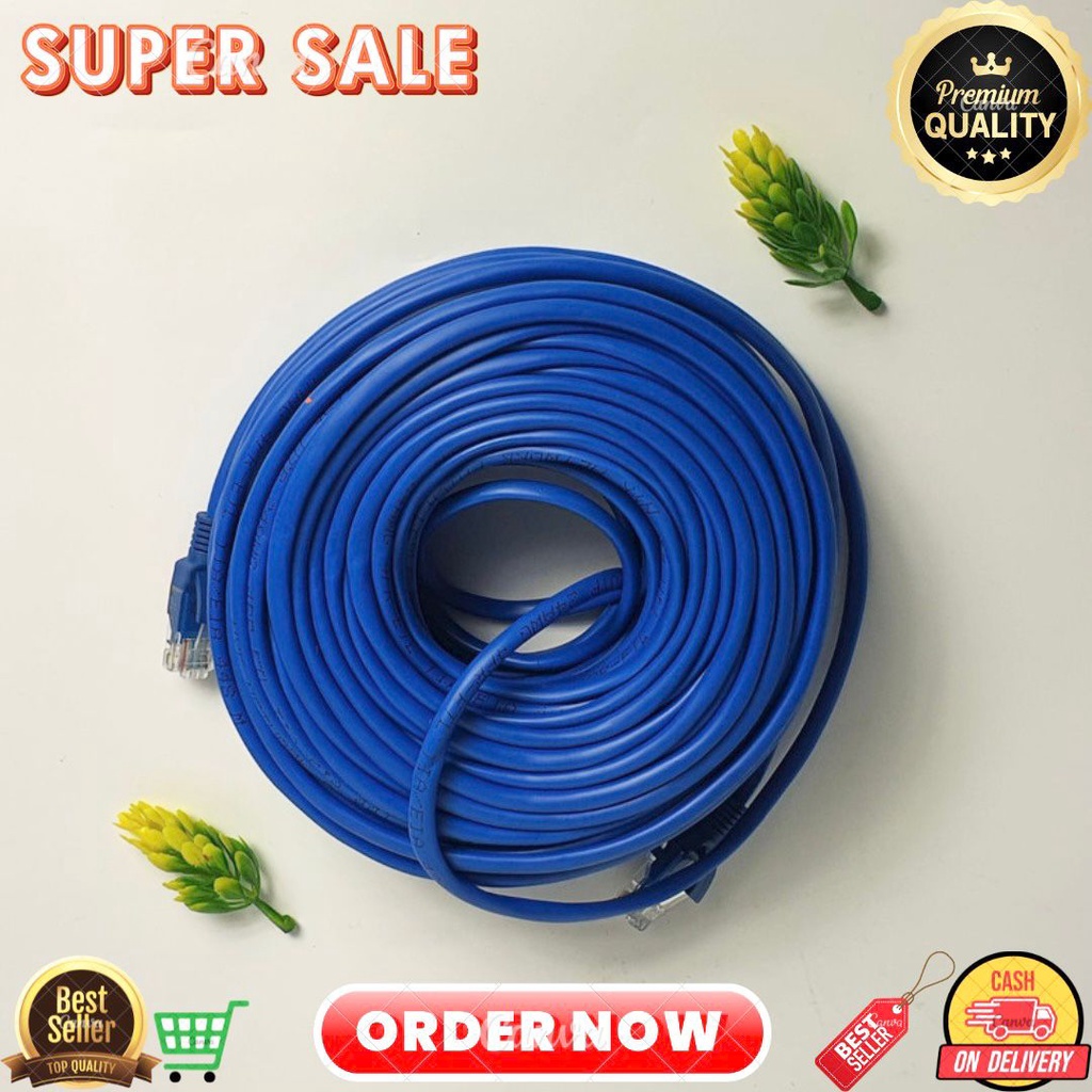Jual KABEL CABLE LAN 30M NYK CAT5E CAT 5 30 METER UTP CABLE 30 M NETWORK 30 Meter | Shopee Indonesia