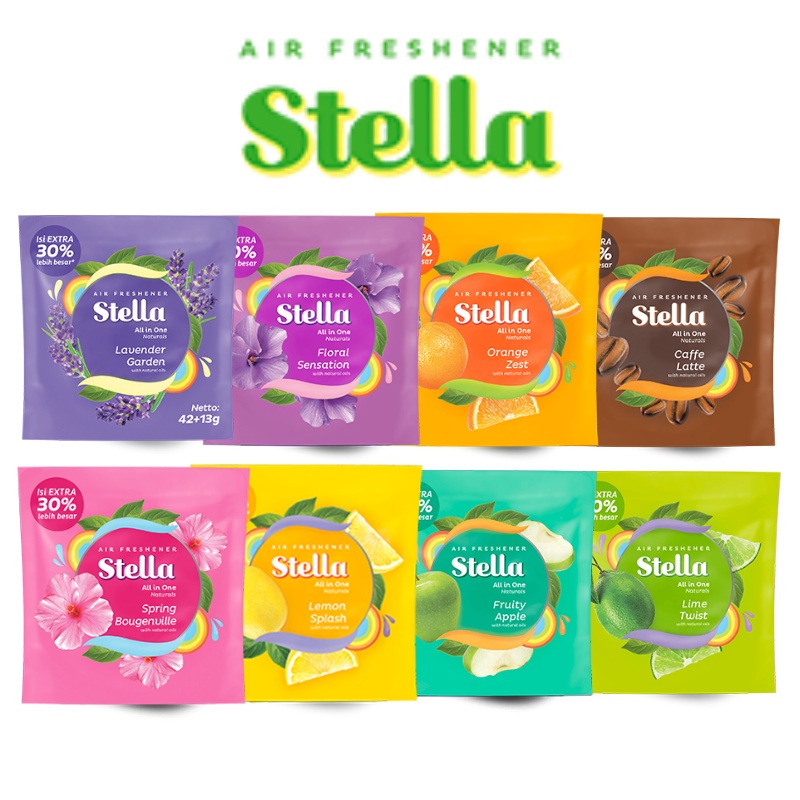Jual STELLA ALL IN ONE 42gr + 13 gr Pengharum Ruangan Mobil | Shopee ...