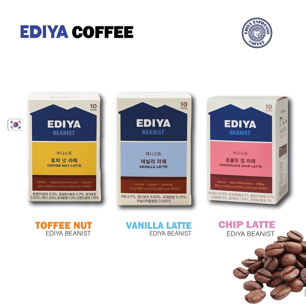 Jual [ BEANIST Series ] EDIYA Beanist Toffe Nut 10T + Chocolate Chip ...