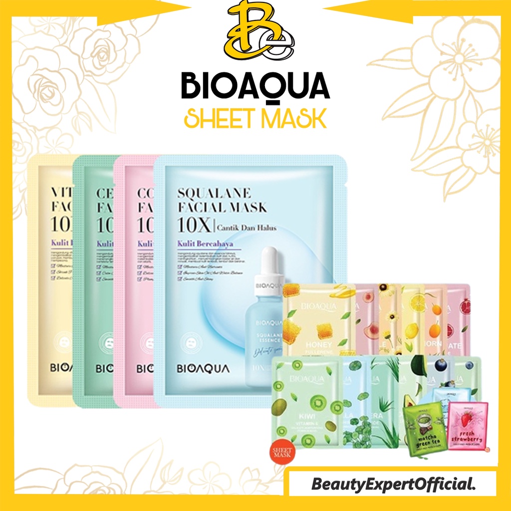 Jual ⭐ Beauty Expert ⭐ BIOAQUA Sheet mask 10X The Effect masker wajah Whitening | BIOAQUA Sheet ...