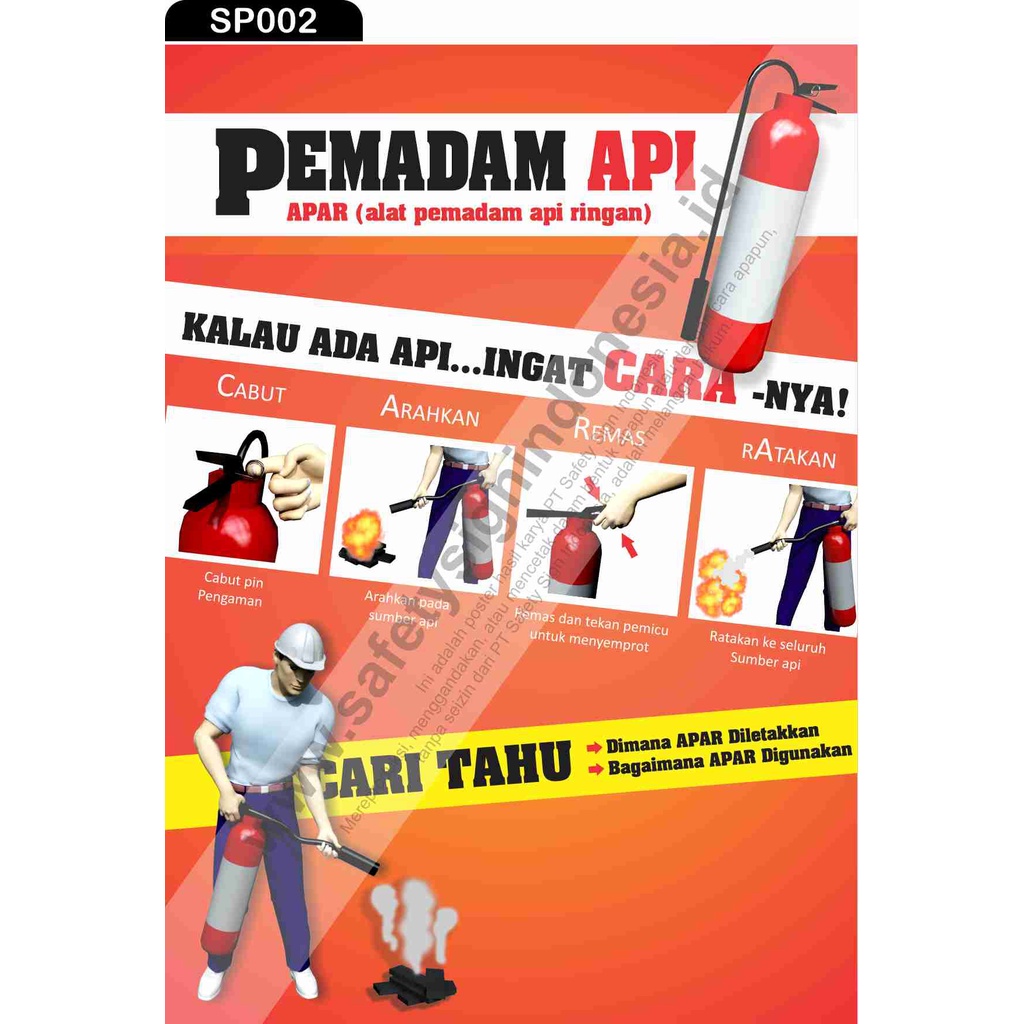 Jual SP002 Poster K3 Safety A3 - CARA Alat Pemadam Api (APAR) | Shopee ...