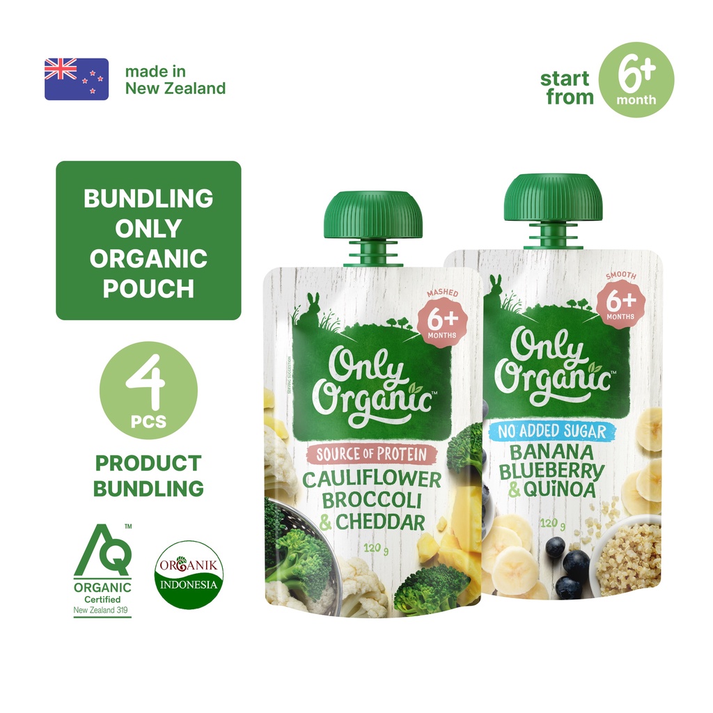 Jual Only Organic Pouch 6m+ (4 Pcs) | Shopee Indonesia