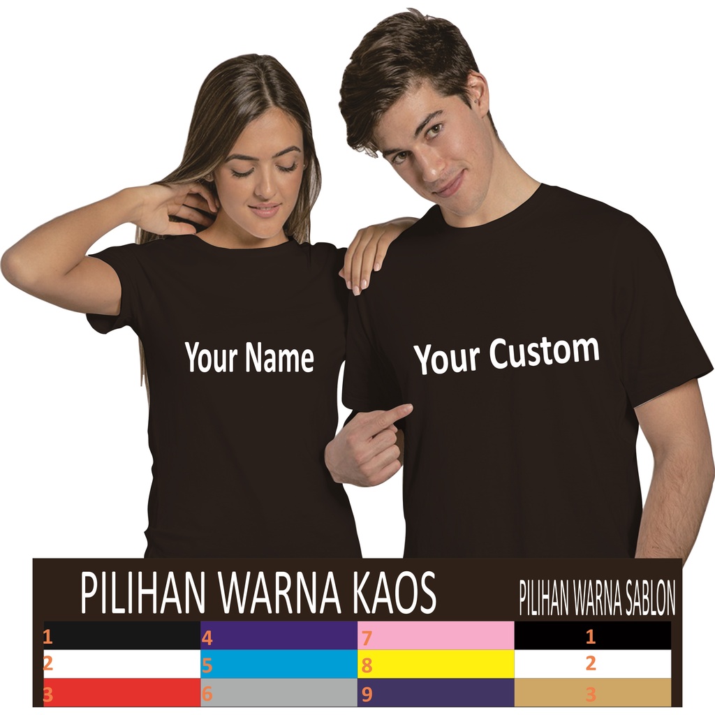 Jual KAOS CUSTOM SABLON CUSTOM SATUAN NAMA / KAOS SABLON SATUAN KATA ... Jual KAOS CUSTOM SABLON CUSTOM SATUAN NAMA / KAOS SABLON SATUAN KATA ...