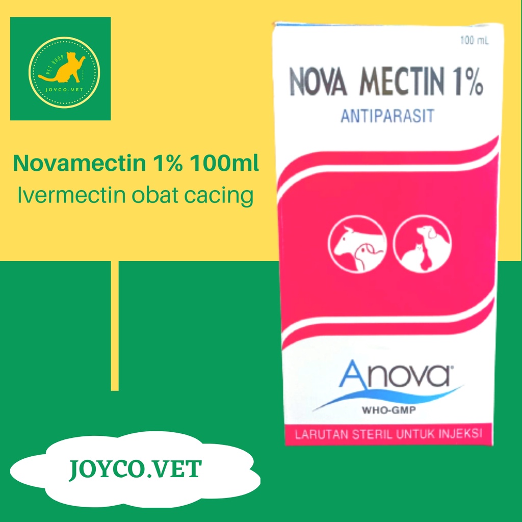 Jual Novamectin 1% - Ivermectin , Obat cacing gudig anti parasit Hewan Sapi , Kambing | Shopee ...