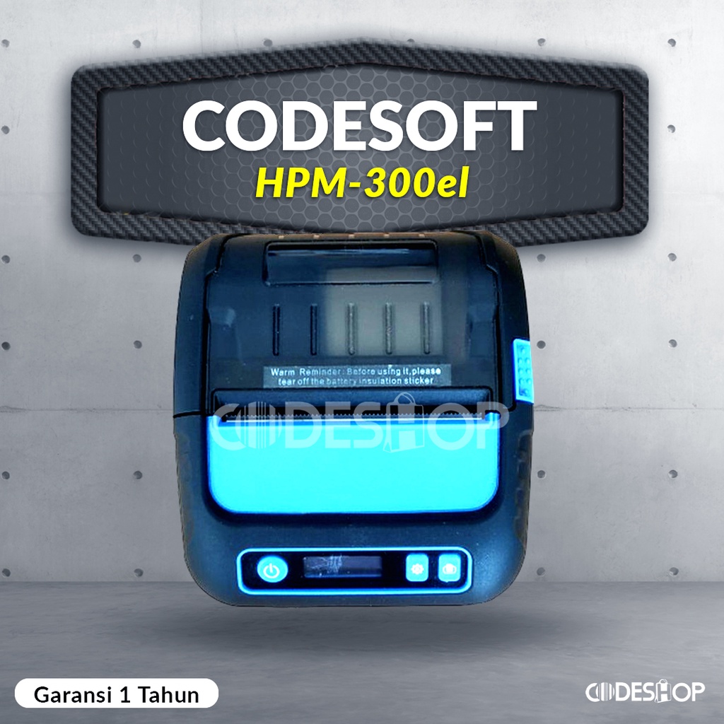 Jual CODESOFT HP-M300El Mobile Printer Bluetooth Portable Label Thermal ...