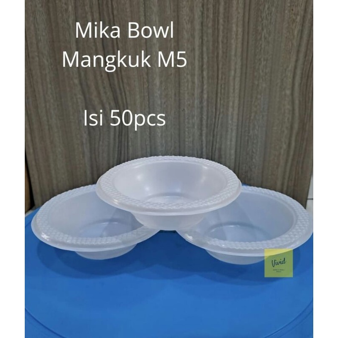 Jual Mangkuk Plastik M5 - Mangkok Takeaway - Mangkuk Putih isi 50pcs ...