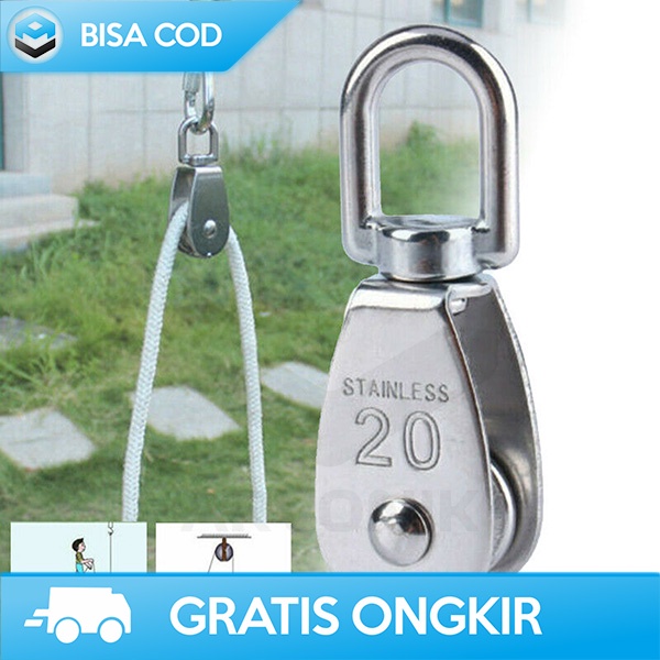 Jual KATROL MINI STAINLESS STEEL PERANGKAT SERBAGUNA SWIVEL PULLEY ...