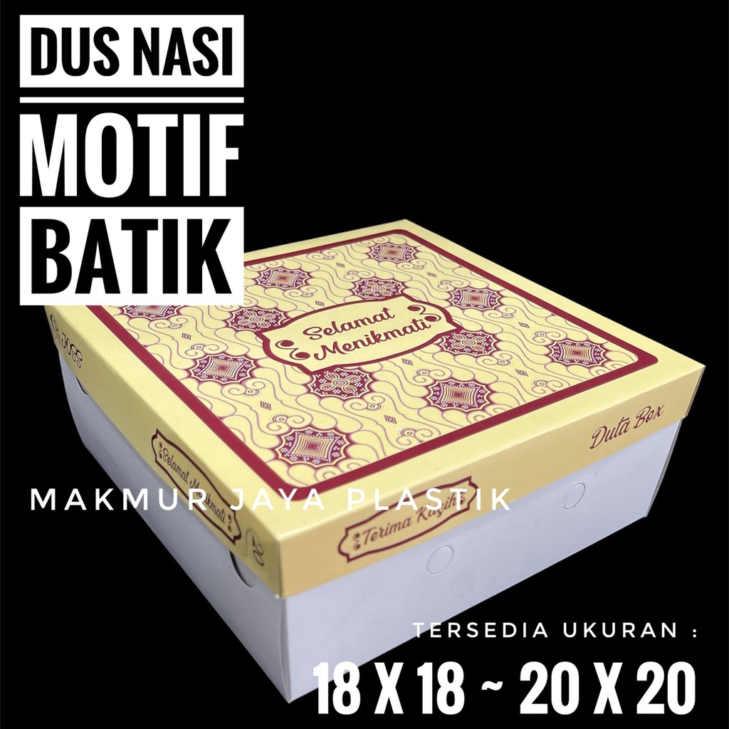 Jual DUS NASI KOTAK BOX KARDUS MOTIF BATIK | Shopee Indonesia
