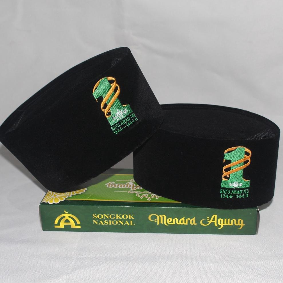 Jual DISCOUNT !! Peci Songkok Kopiah Logo Satu Abad / 100 Tahun NU ...