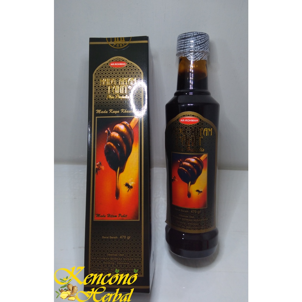 Jual ArRohmah Madu Hitam Pahit Ar-Rohmah Plus Propolis 470 Gr Original ...