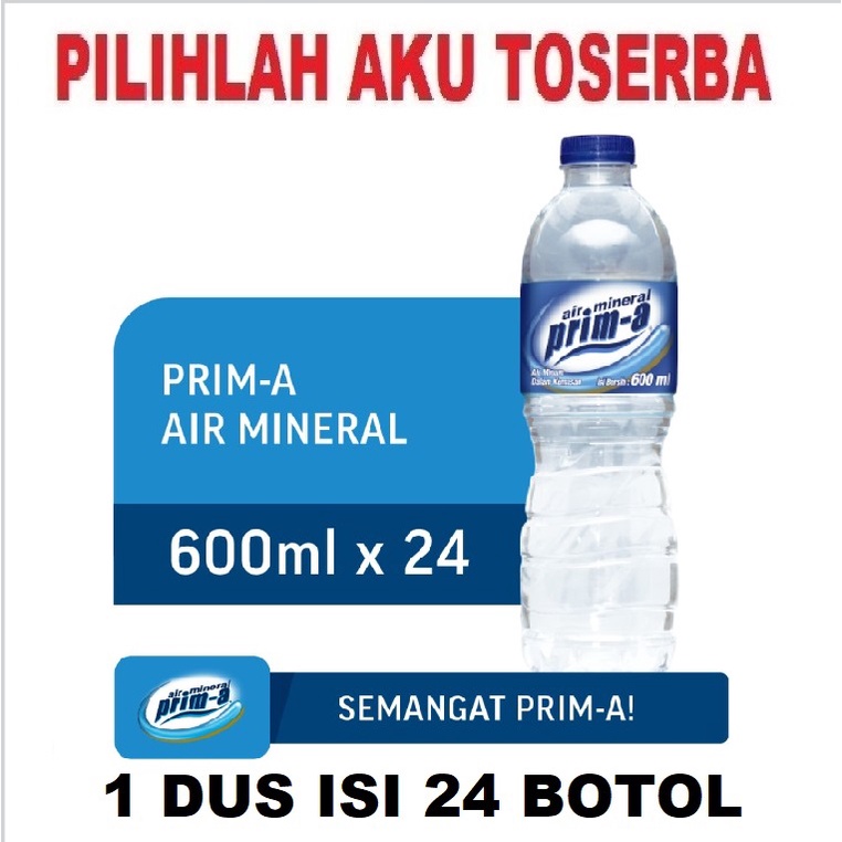Jual Air Mineral Prima Prim-A Botol Pet 600 ml - (HARGA 1 DUS ISI 24 ...