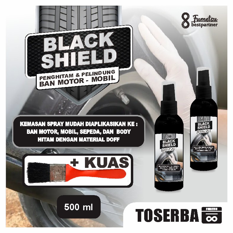 Jual Penghitam Pengkilap Body Ban Motor dan Mobil Permanen Kemasan 60ml ...