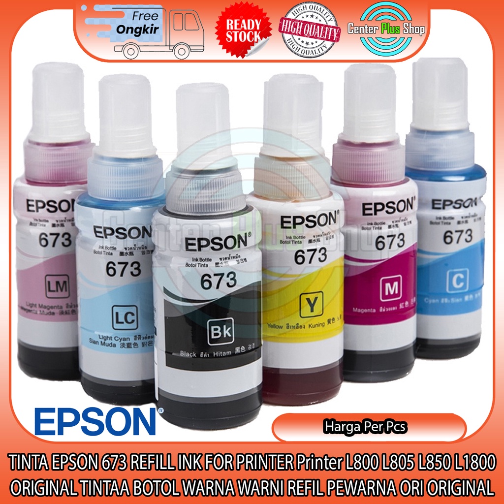 Jual Epson 673 Refill Printer For Tipe Perinter L800 L805 L850 L1800 ...