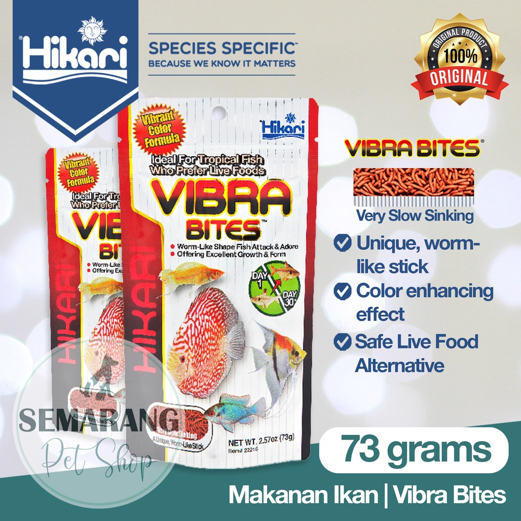 Jual Makanan Ikan HIKARI Vibra Bites 73gr | Fish Food | Pakan/Pelet ...