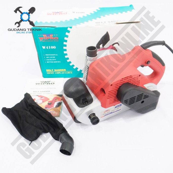 Jual Mesin Amplas Belt Sander Listrik 1200 Watt W4100 WIPRO / Mesin ...