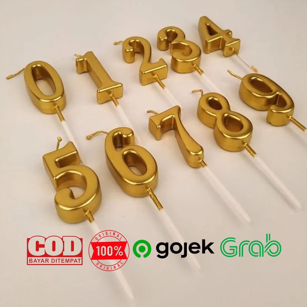 Jual Lilin ulang tahun Angka Gold Lengkap | Shopee Indonesia