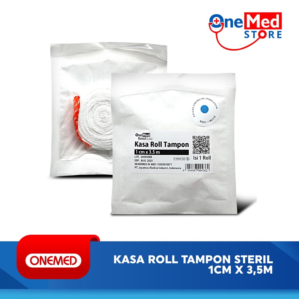 Jual Kasa Roll Tampon Steril 1 cm x 3.5 m Onemed | Shopee Indonesia