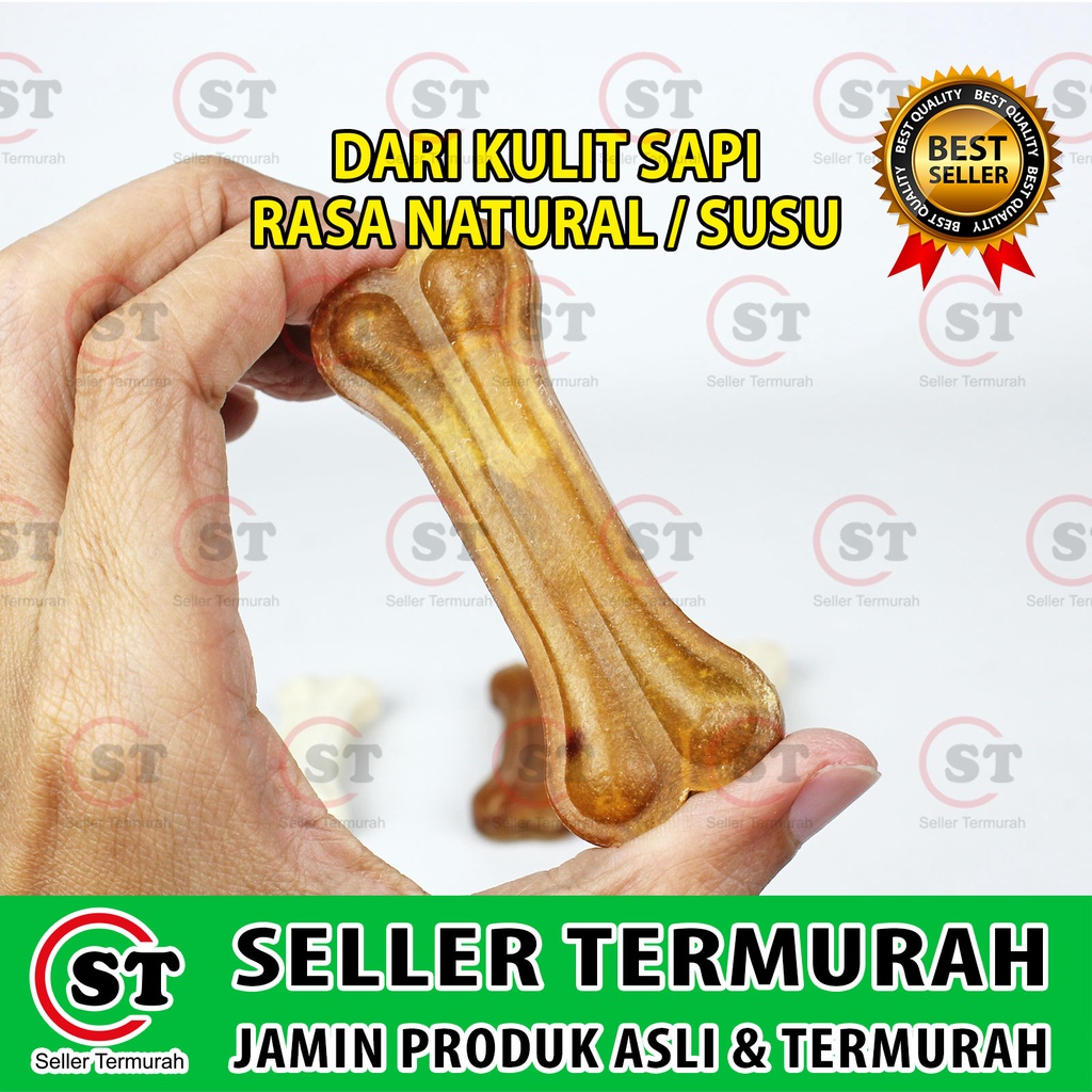 Jual Snack Tulang-Tulangan Gigitan Anjing Tulang Pessed Bone 3" Per Pcs ...