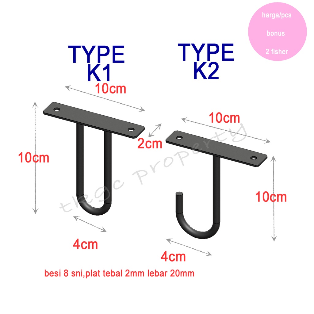Jual pengait besi gantungan jemuran serba guna , juga bisa untuk ...
