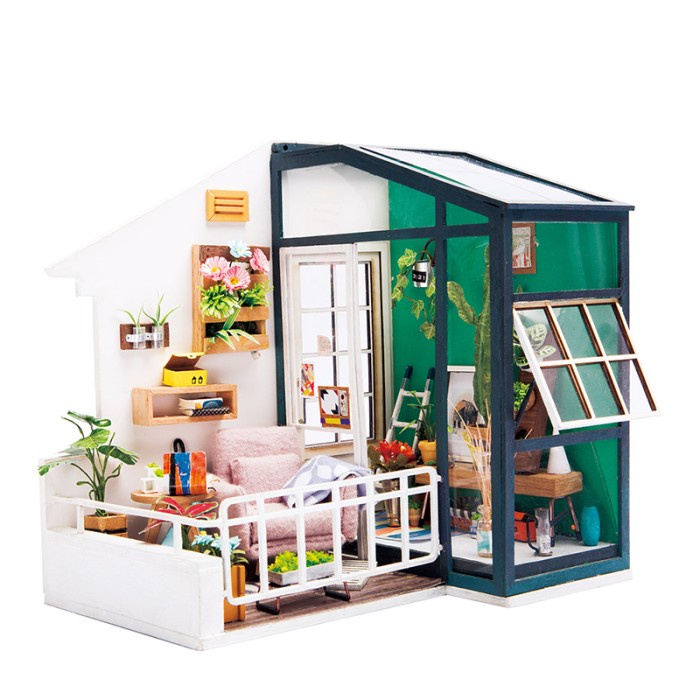 Jual Diy Rakit Miniature Miniatur Dollhouse Rumah Boneka Balcony ...
