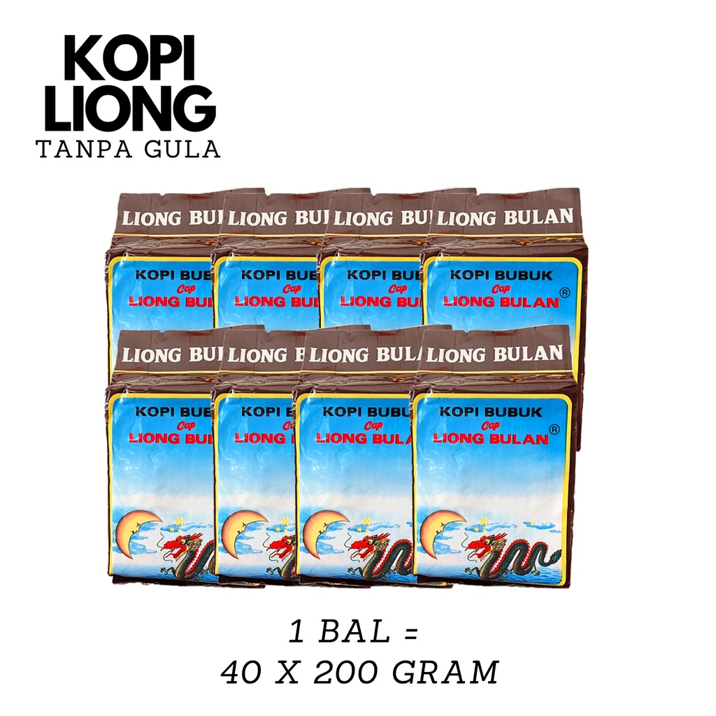 Jual [BAL] Kopi Liong Bulan Khas Bogor TANPA Gula 1 Bal/Dus/Kardus Isi ...