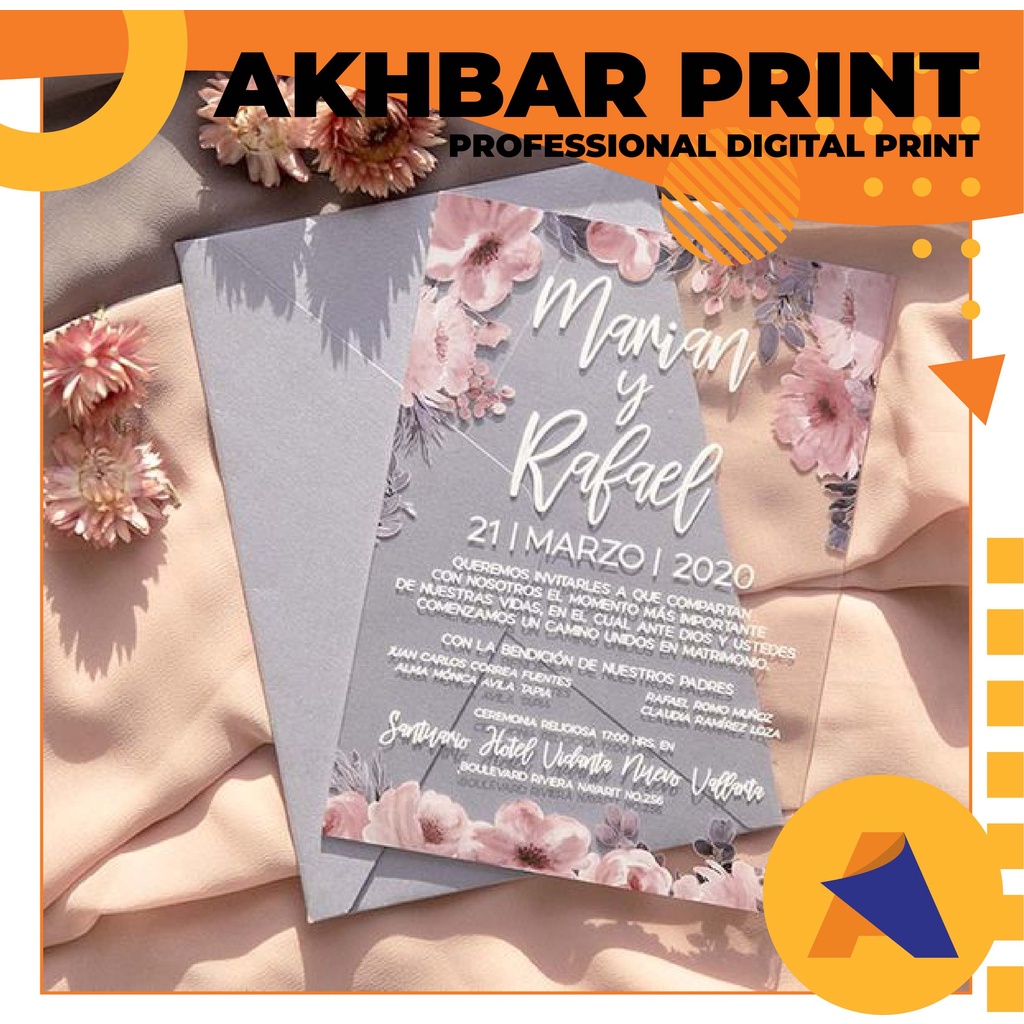 Jual CETAK UNDANGAN AKRILIK SATUAN CUSTOM DESIGN UNDANGAN ONLY- AKHBAR ...