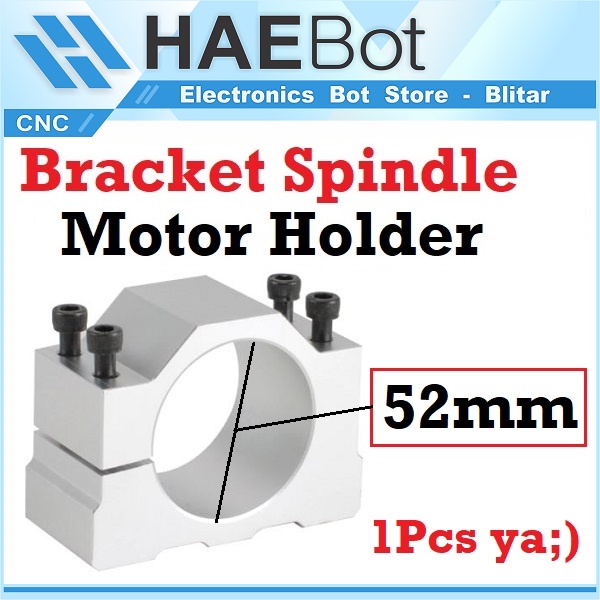 Jual [HAEBOT] Bracket Spindle Clamp Motor Holder 52mm D52 Mount Dudukan ...