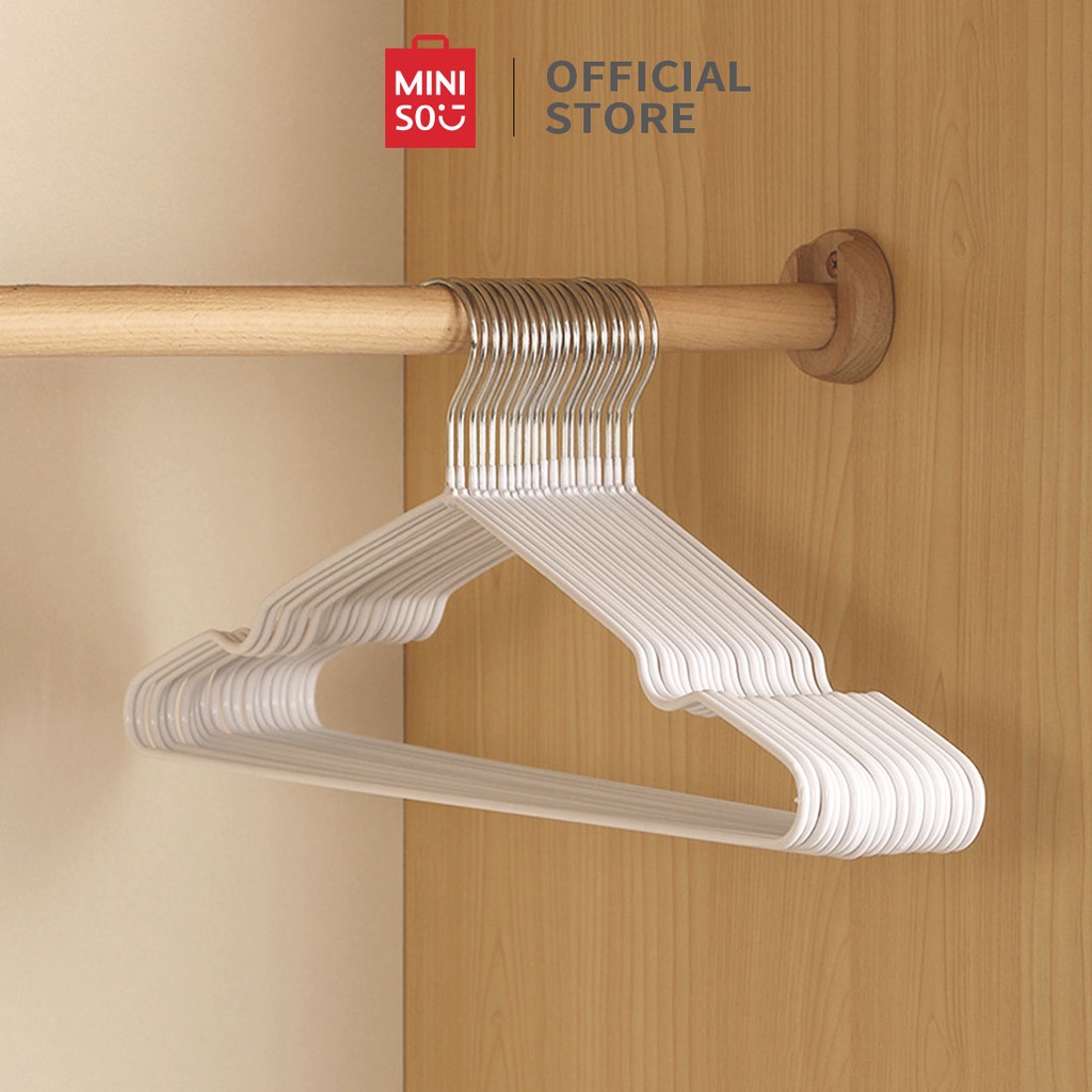 Jual MINISO - Gantungan Baju Logam 10pcs Baju Hanger 40 cm Anti Slip ...