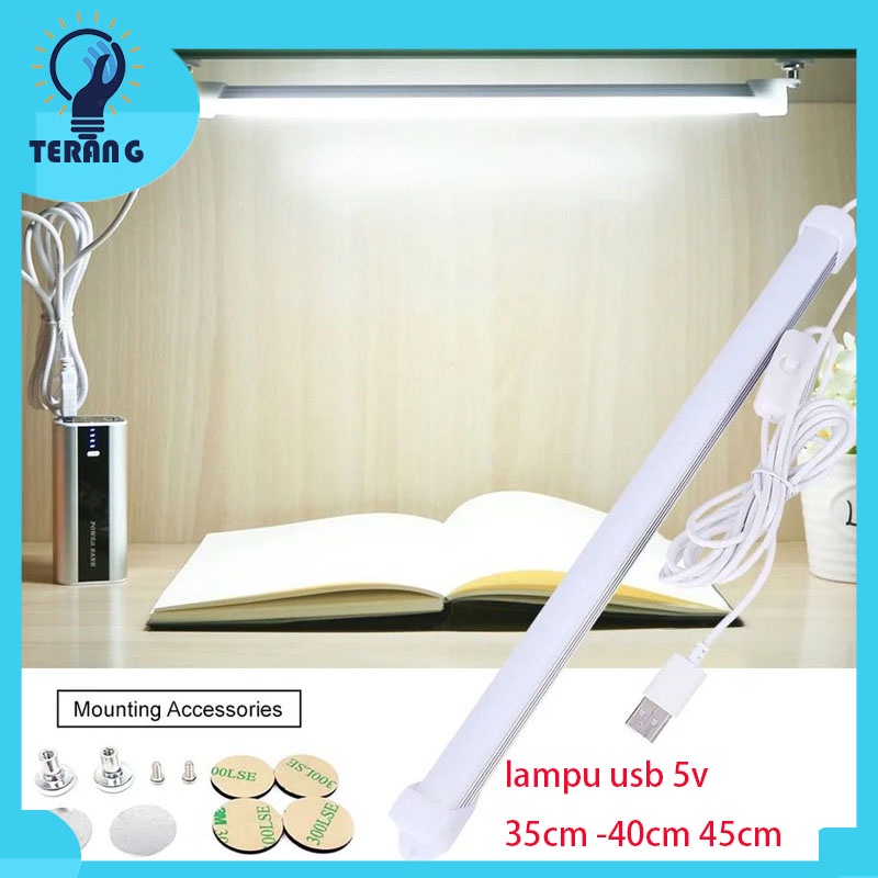 Jual Lampu Neon Panjang Strip Tabung LED USB Belajar Kerja Rumah Dapur ...