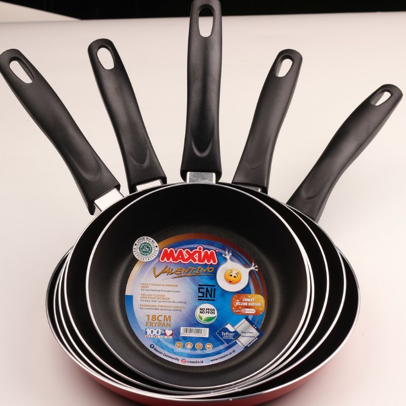 Jual Teflon Maxim Fry Pan Valentino 18 20 22 24 26 cm telur anti ...