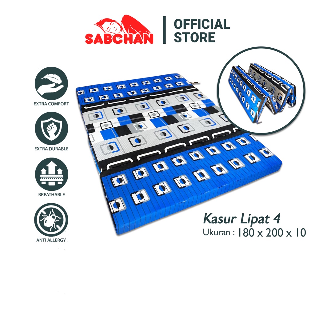 Jual Sabchan - Kasur Busa Lipat 4 Kasur Lantai Matras180x200x10 Premium ...