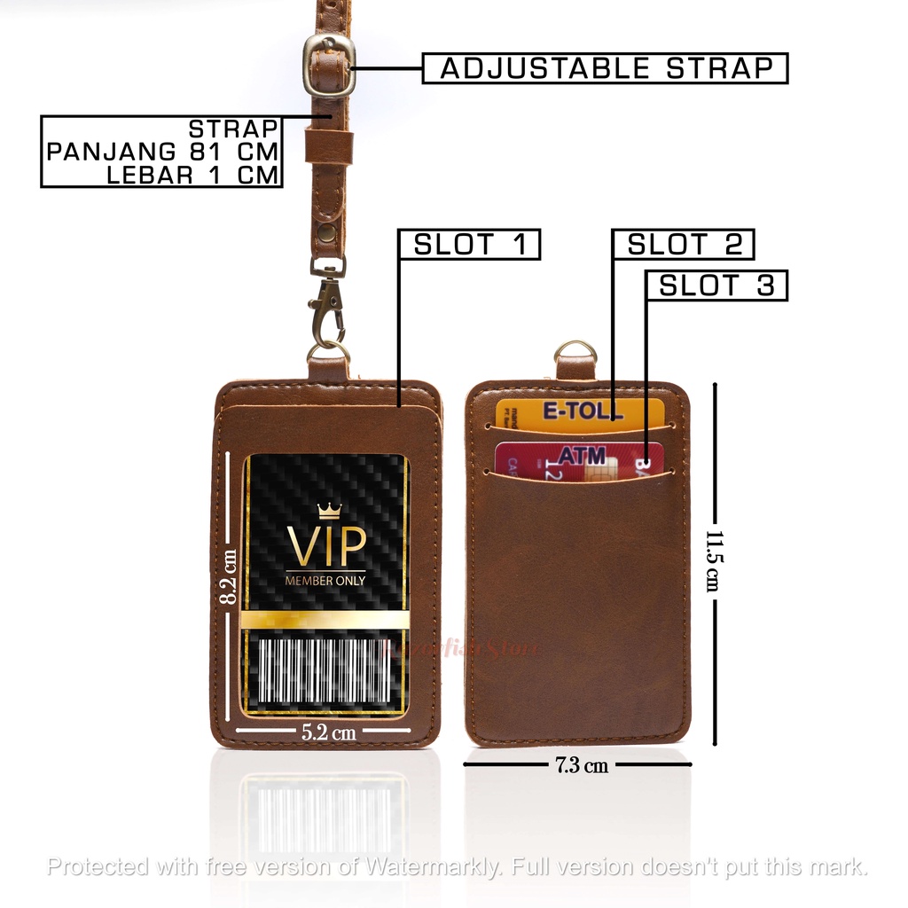 Jual Case Id Card Kulit Id Card Holder Lanyard Lanyard Dan Name Tag Id ...