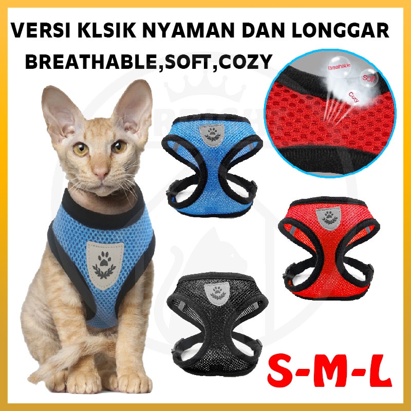 Jual Harness dada kucing dan Tali Hewan Peliharaan Bernapas Aksesoris ...