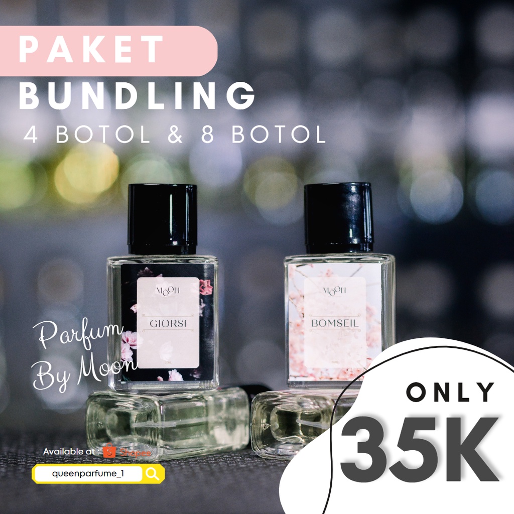 Jual PAKET BUNDLING PARFUM BY MOON | 4 BOTOL & 8 BOTOL | BISA REQUEST ...