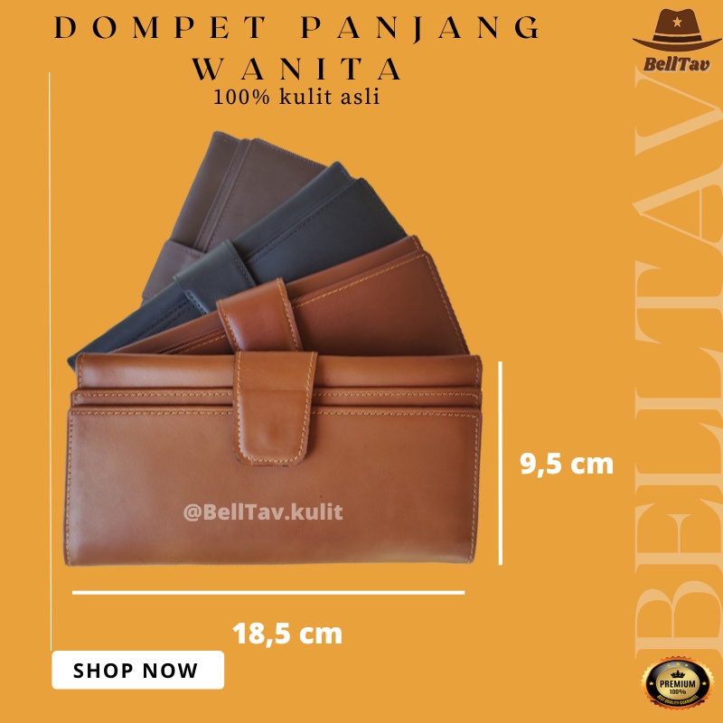 Jual dompet panjang wanita cewek kulit asli sapi | Shopee Indonesia