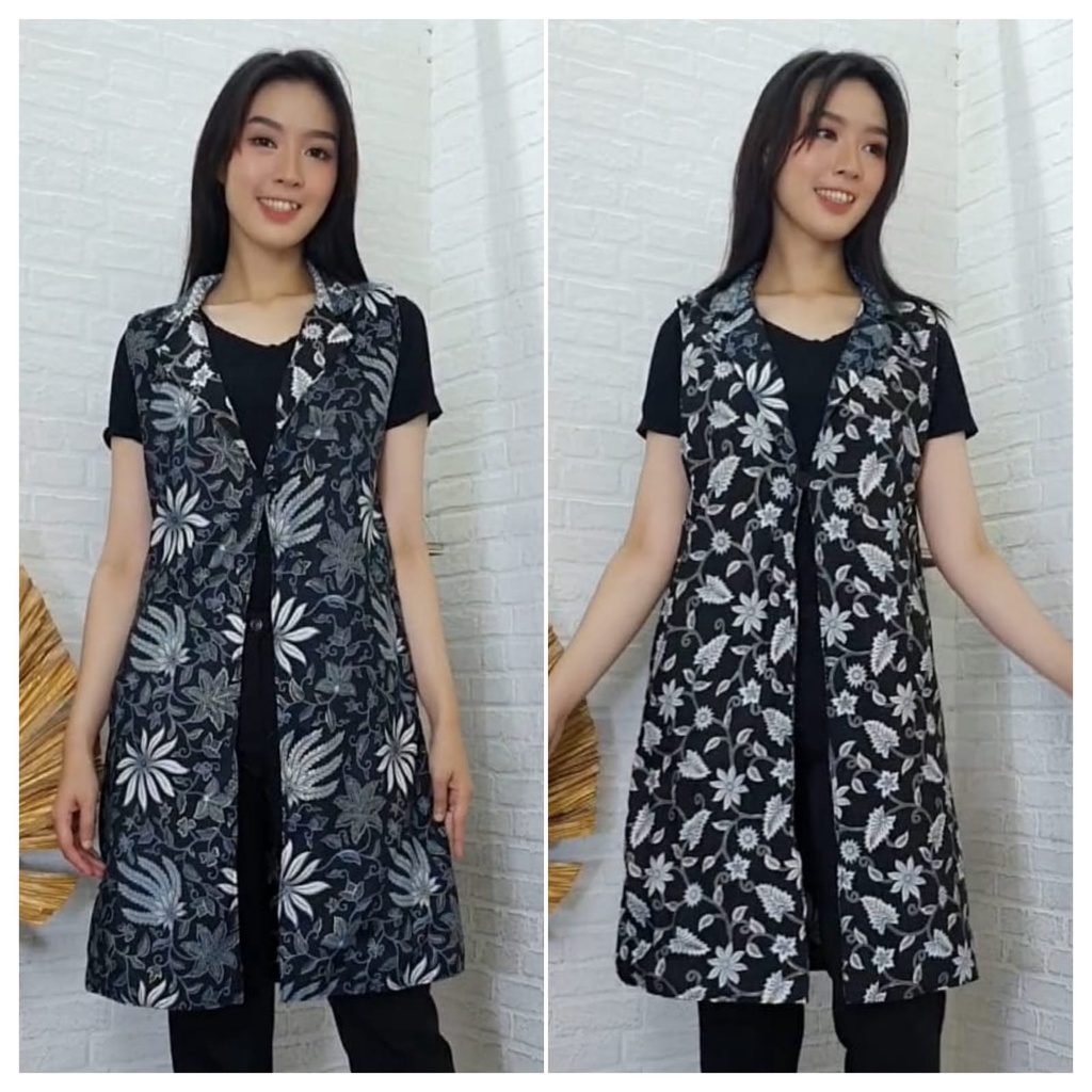 Jual Melania bolero rompi bolak balik outer batik wanita | Shopee Indonesia