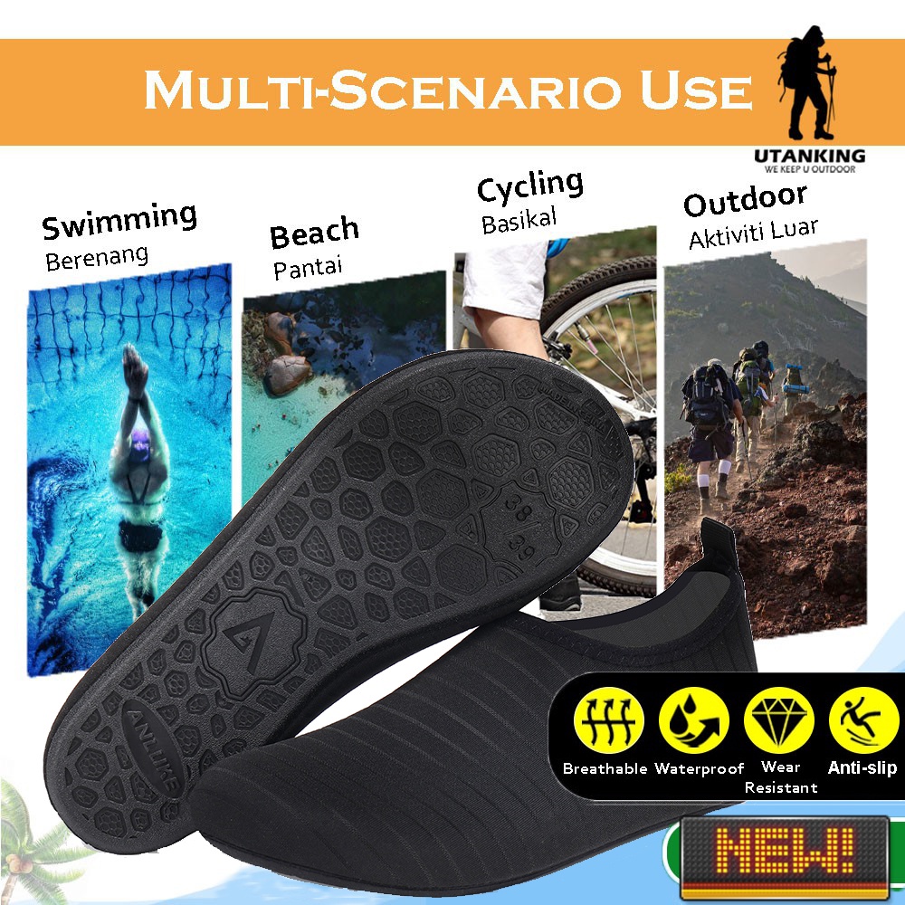 Jual Sepatu Mancing Pantai Olahraga Air Fishing Murah Ringan Kuat Anti ...