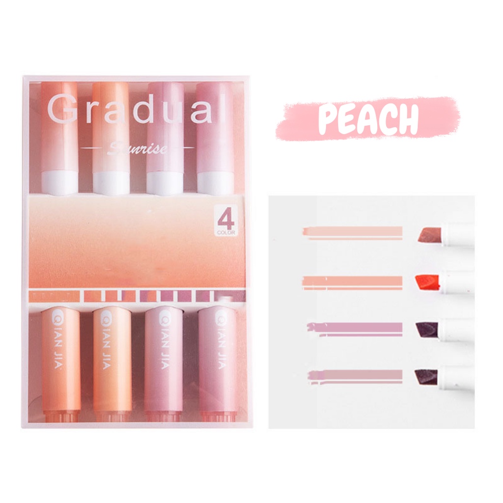 Jual KAWA 4Pcs/Set Pena Stabilo Kawaii Permen Warna Pastel Highlighter ...