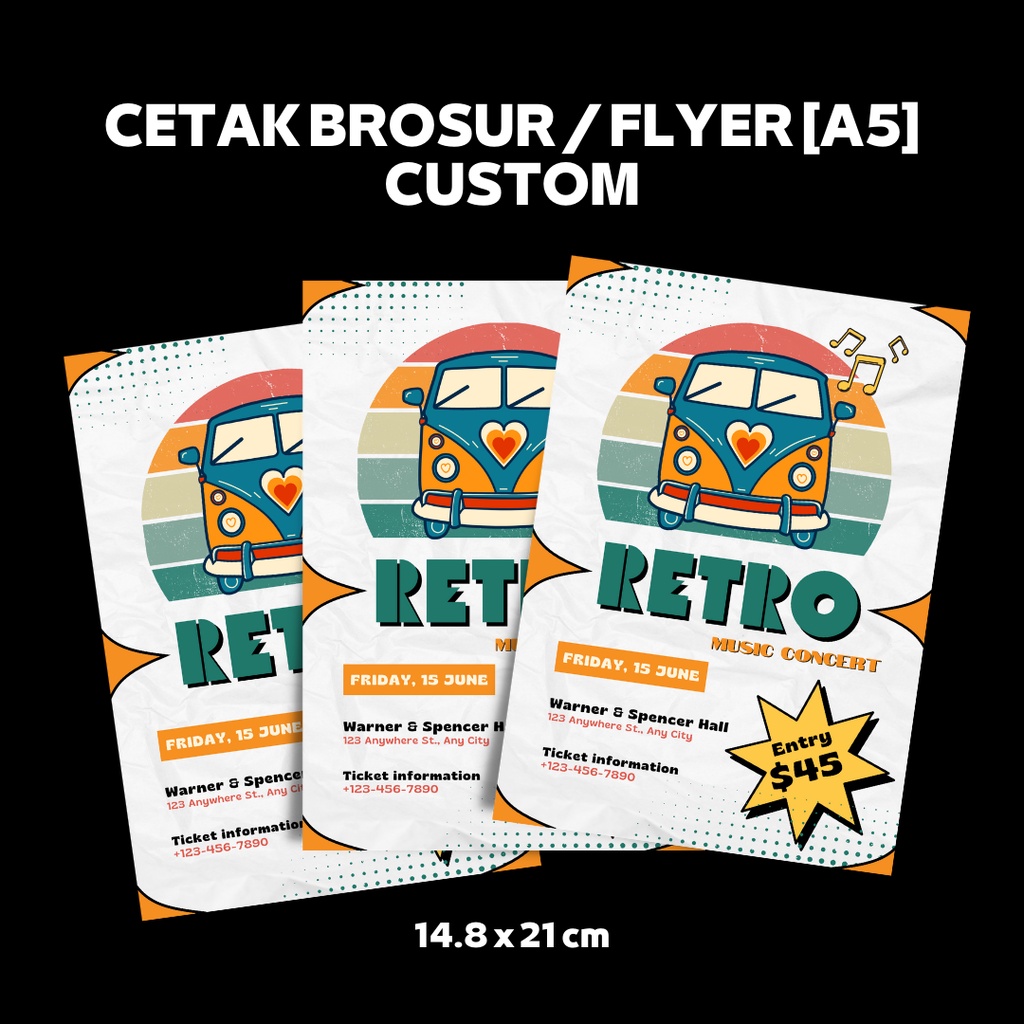 Jual [A5] Cetak Brosur / Pamflet / Flyer Custom Desain Kamu Murah ...