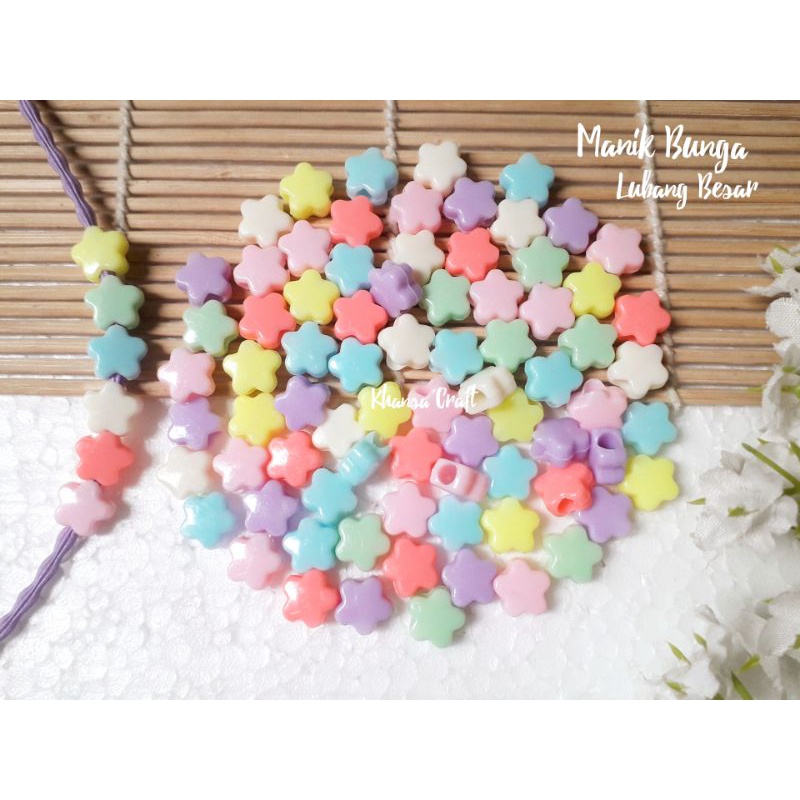 Jual Manik BUNGA Lubang Besar | Shopee Indonesia