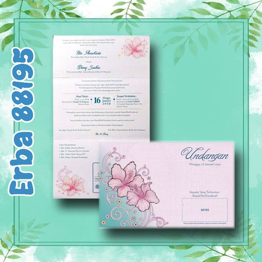 Jual Blanko / Undangan ERBA 88195 / UNDANGAN KOSONGAN / UNDANGAN ...