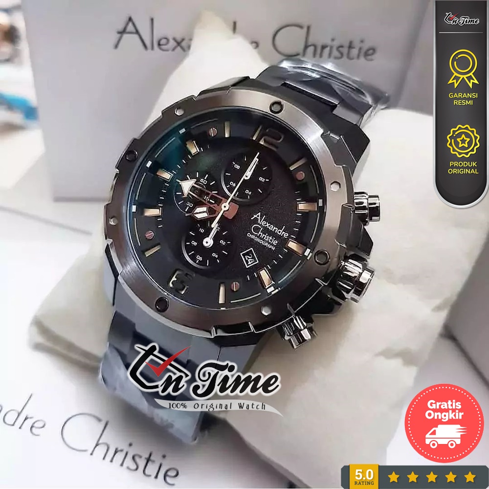 Jual Alexandre Christie Jam Tangan AC Pria 6410 MC Stainless Steel ...