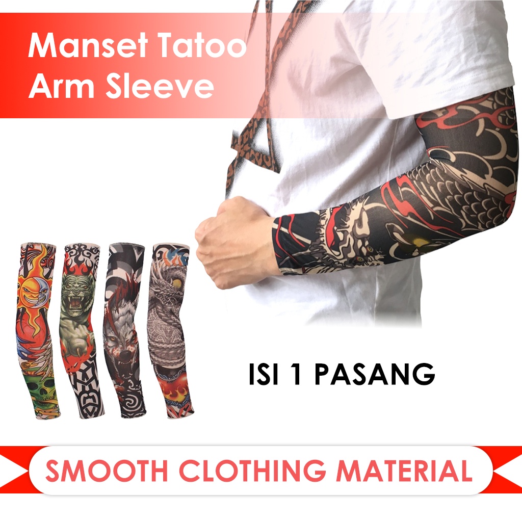 Jual Manset Tattoo Sleeve Sarung Tangan Lengan Motif Tato - Manset ...