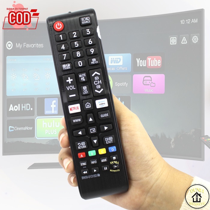 Jual Remot / Remote TV Samsung LCD LED Smart TV Netflix BN59-01315D | Shopee Indonesia