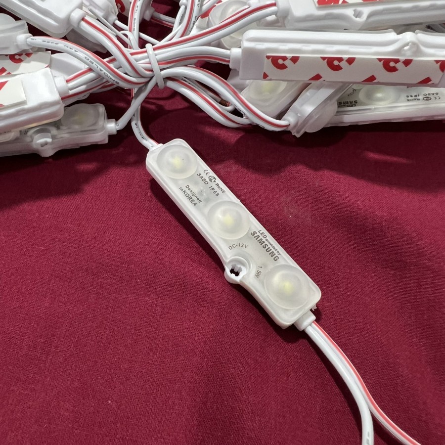 Jual Lampu LED Module Samsung 3W DC 12 Volt / Module LED 12 Volt 3 Mata ...